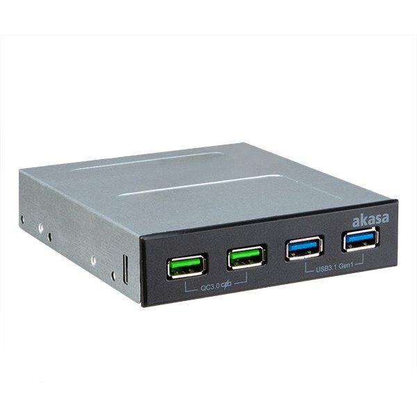 AKASA interní USB hub do 3,5" pozice / AK-ICR-34 / 2x USB 3.1 / 2x ...